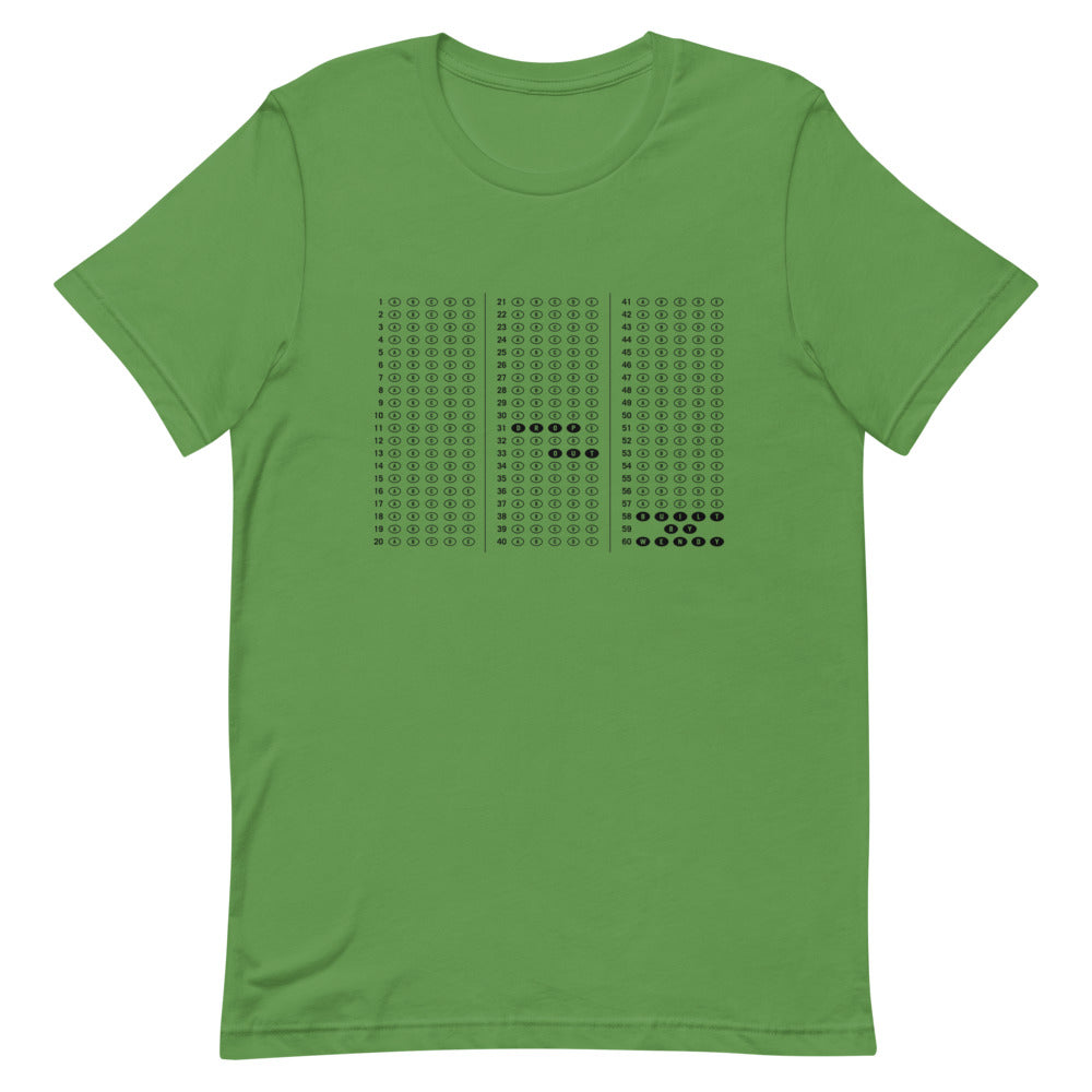 Dropout Scantron SAT T-Shirt – Built by Wendy